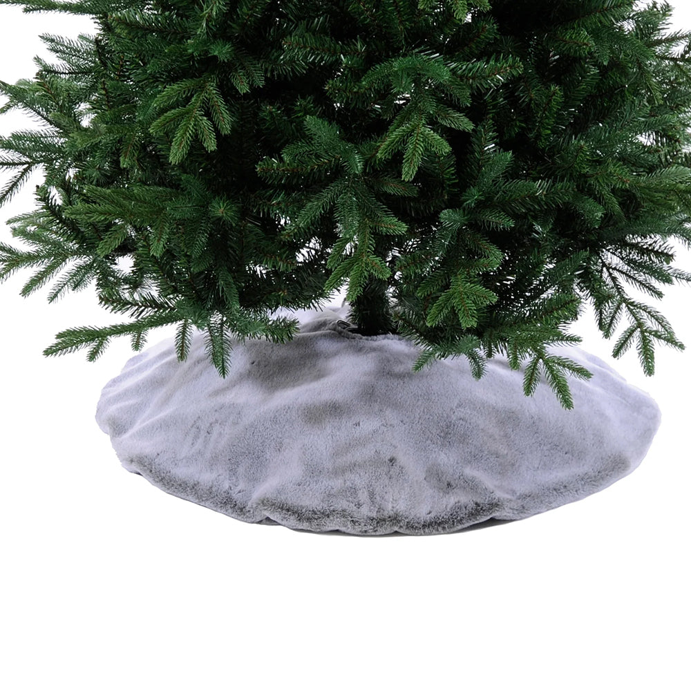Festive 90cm Grey Faux Fur Tree Skirt – DeWaldens Garden Centre