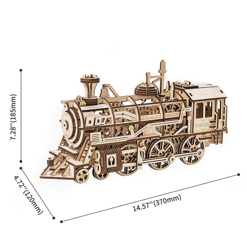 Robotime 3D Wooden Puzzle - Locomotive Mechanical Gears – DeWaldens ...