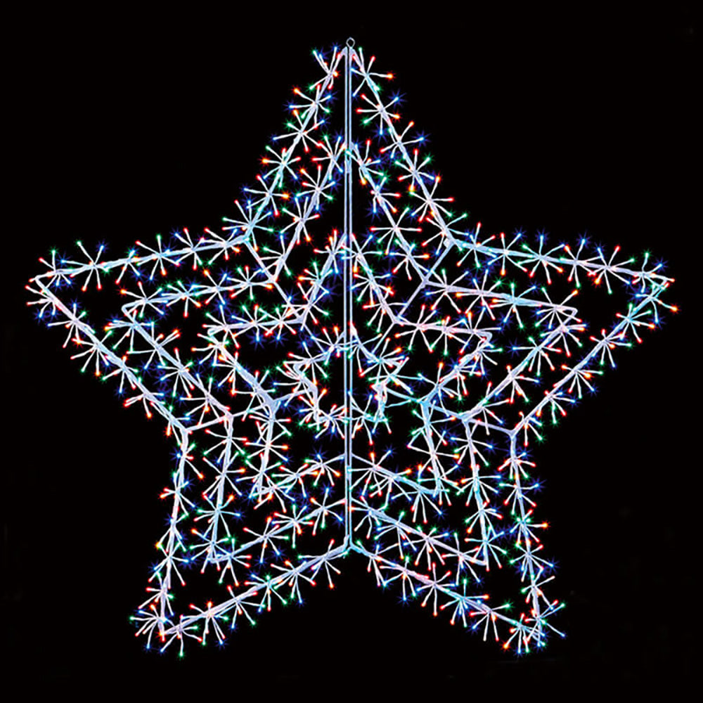 Premier 1.5M White Starburst Cluster With Multi LEDs – DeWaldens Garden ...