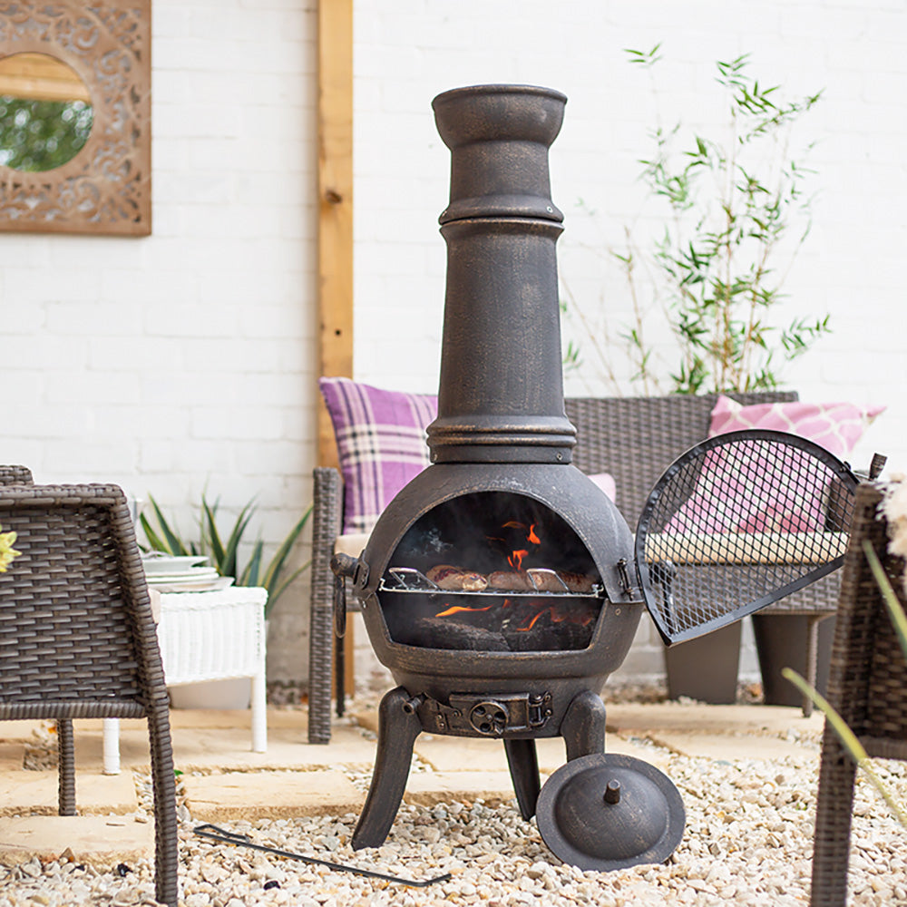 Sierra Cast Iron Chiminea - Extra Large | DeWaldens Garden Centre
