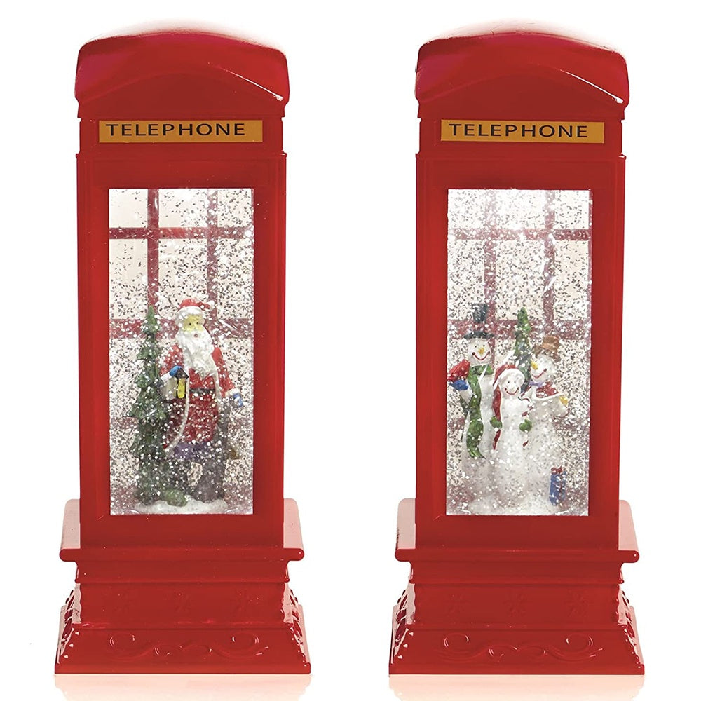 Premier Lit Telephone Box Water Spinner 26.5cm | DeWaldens | Christmas ...