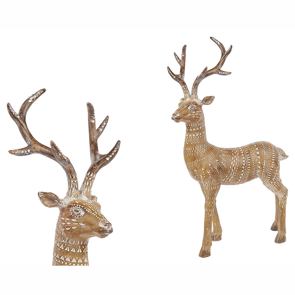 Patterned Stag Figure – DeWaldens Garden Centre