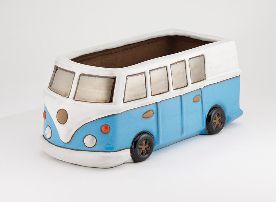 Glazed Camper Van Planter – DeWaldens Garden Centre