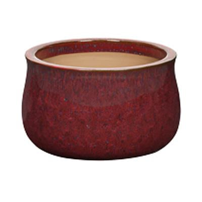Apta Peacock Red Glazed Planter – DeWaldens Garden Centre