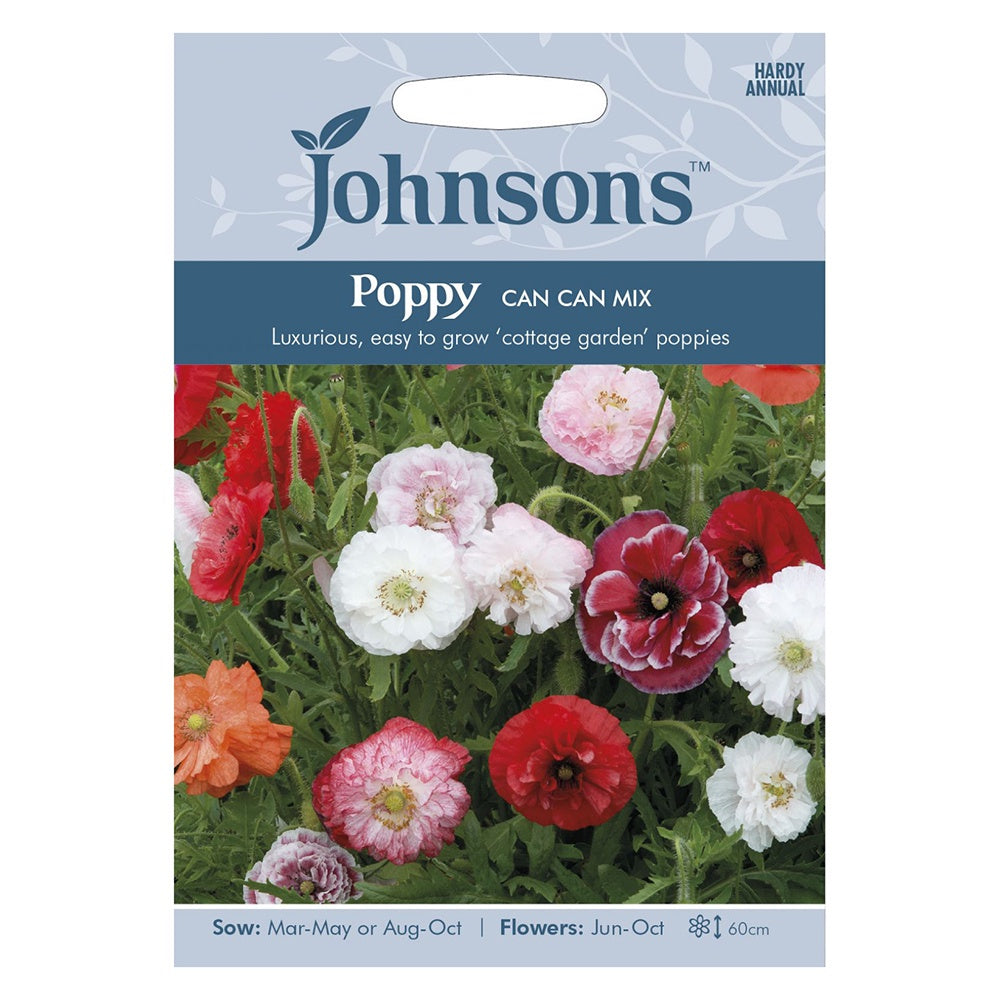 Johnsons Poppy Can Can Mix Seeds – DeWaldens Garden Centre