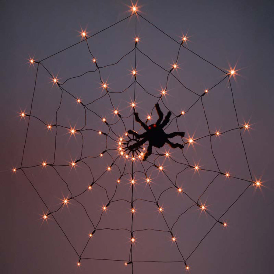 Premier 1m Lit Spiderweb With Spider | DeWaldens Garden Centre