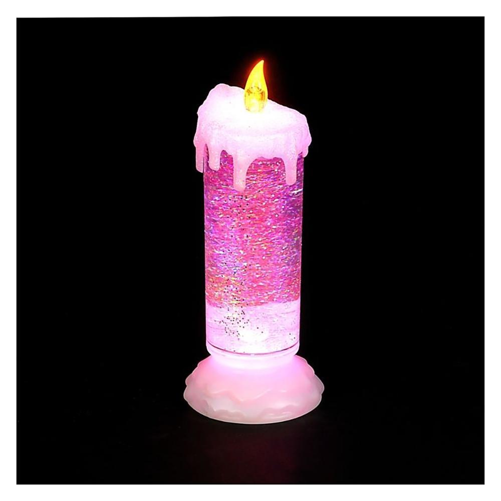 Snowtime Colour Changing LED Candle with Water | Christmas Decorations ...